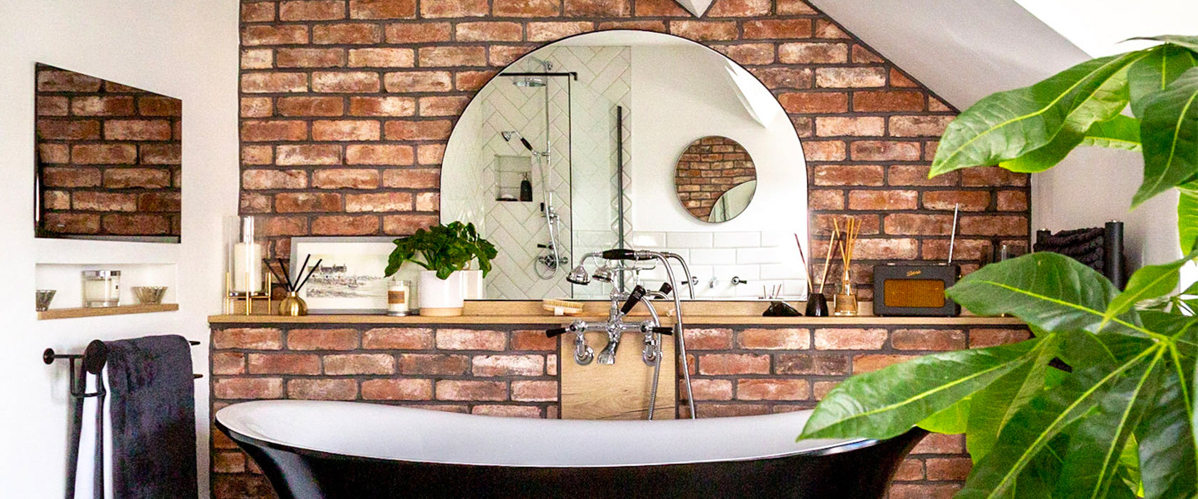 Bathroom Brick Slips | Installing Brick as a Bathroom Tile – The Brick ...