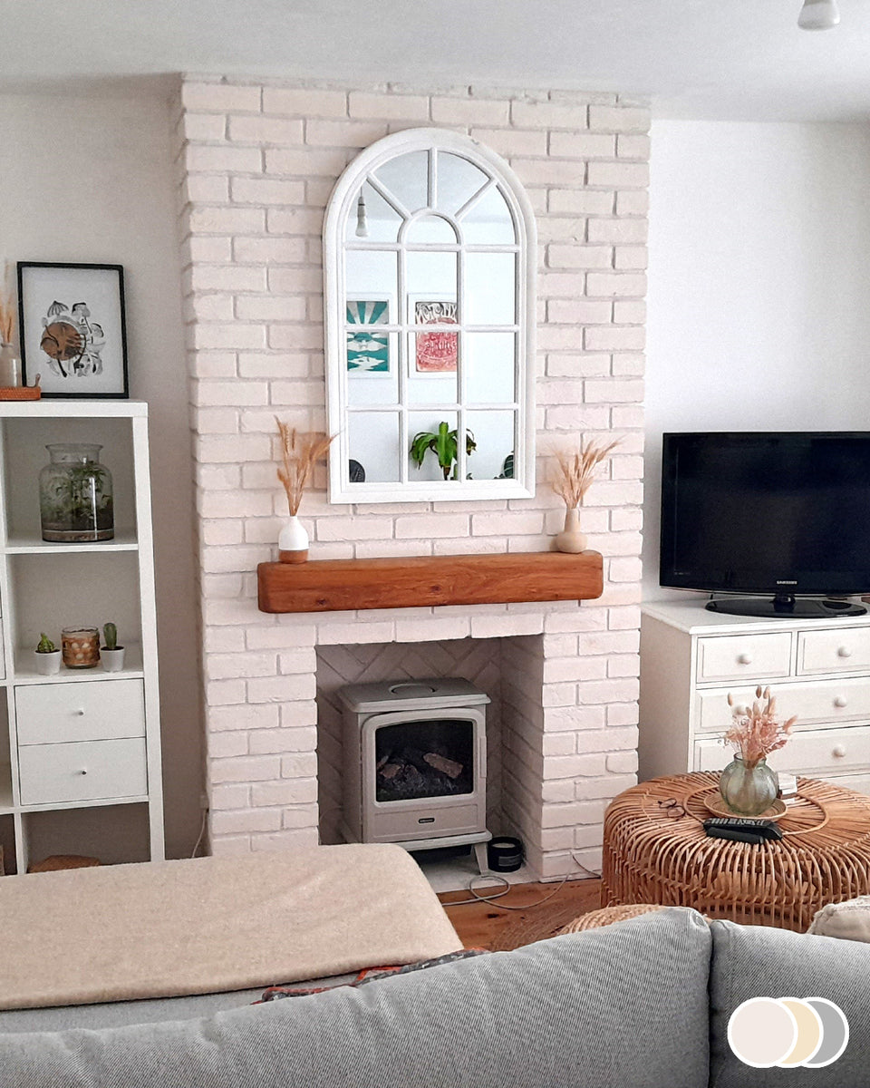 Blend 35 | Creased White Brick Slips – The Brick Tile Company