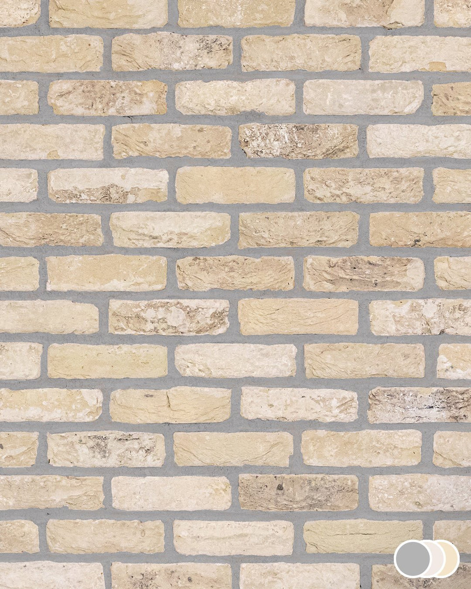 Blend 10 | Reclaimed Style Cream Brick Slips – The Brick Tile Company