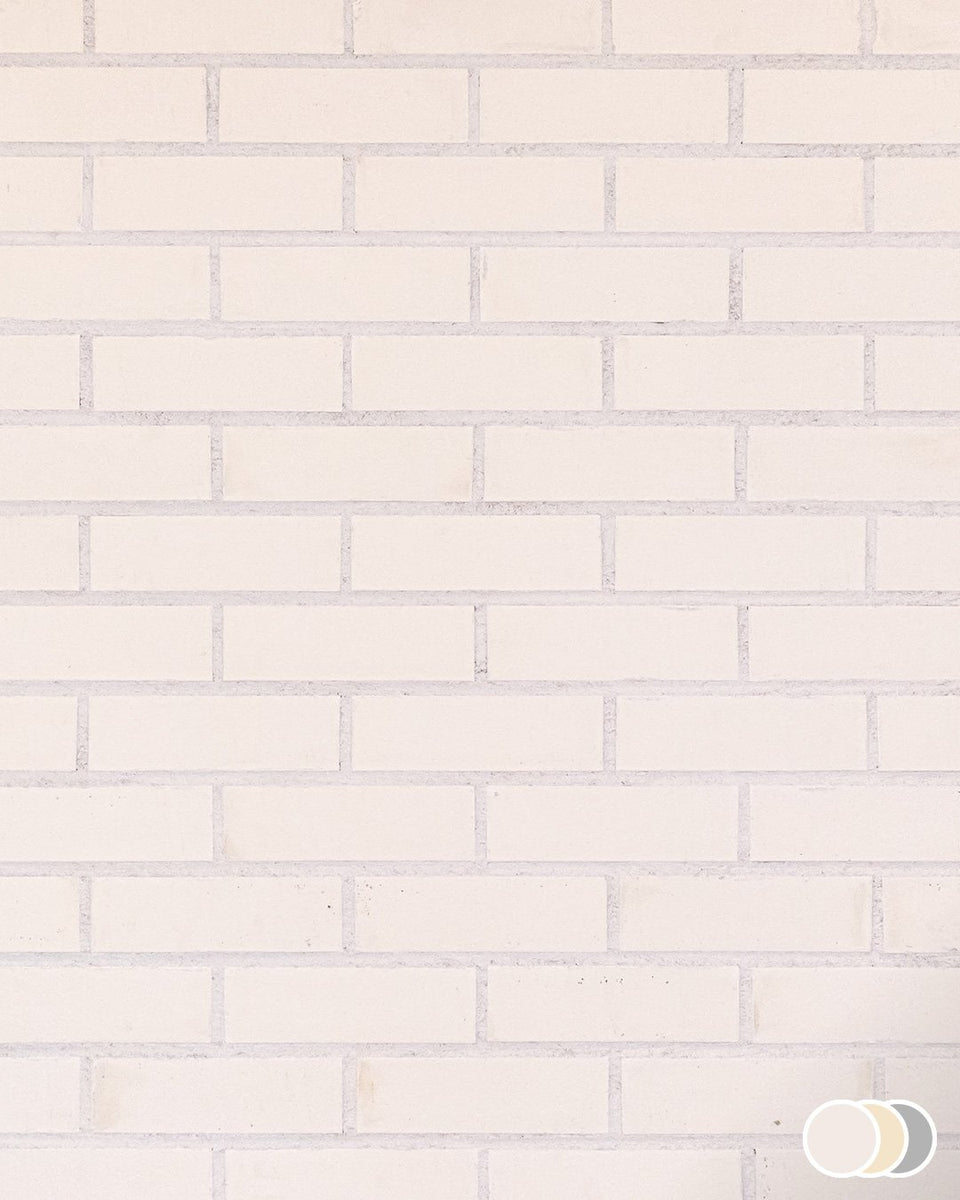 Blend 51 | Smooth White Brick Slips – The Brick Tile Company