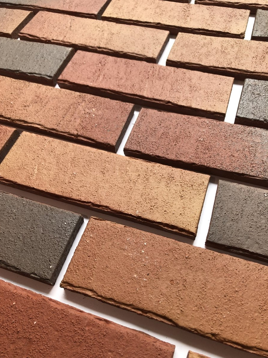 Blend 55 | Smooth Red Multi Brick Slips – The Brick Tile Company
