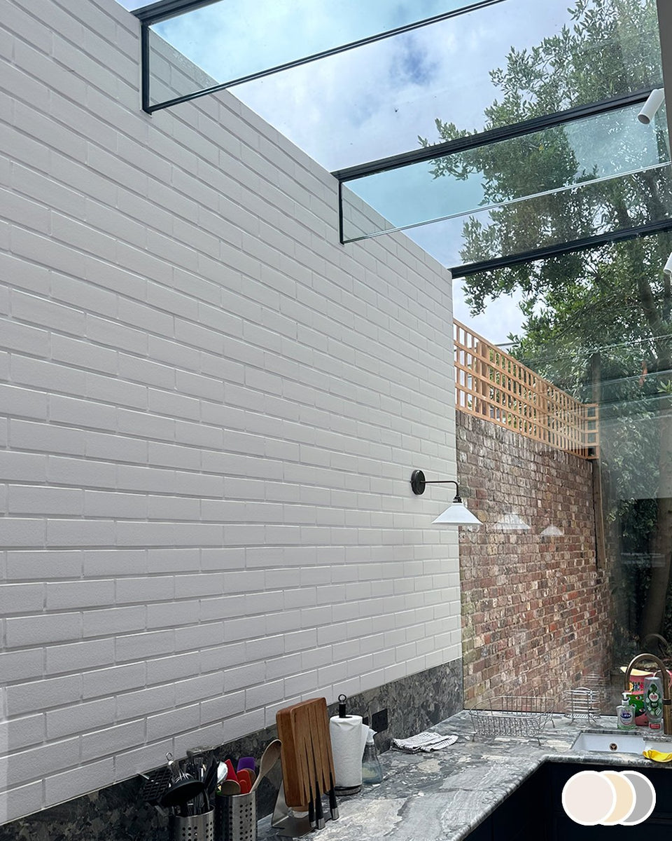 Blend 51 | Smooth White Brick Slips – The Brick Tile Company