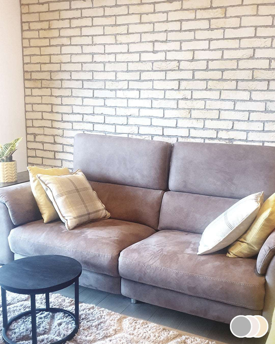 Blend 35 | Creased White Brick Slips – The Brick Tile Company